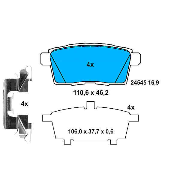 ATE 13.0460-5605.2 (13046056052 / 7T4Z2200A / EHY42643Z) колодки тормозные
