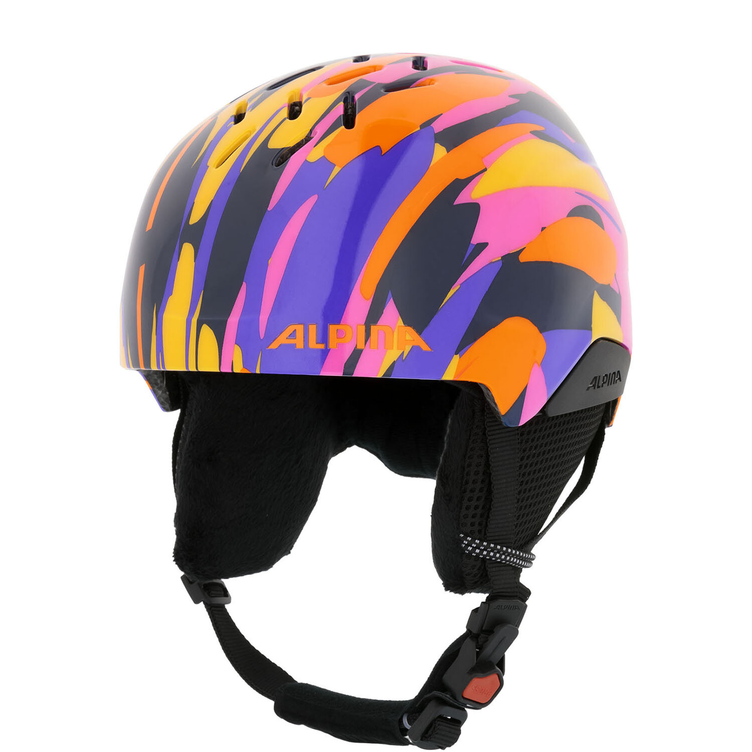 Шлем ALPINA Pizi Pink-Orange Blue Gloss (см:51-55)