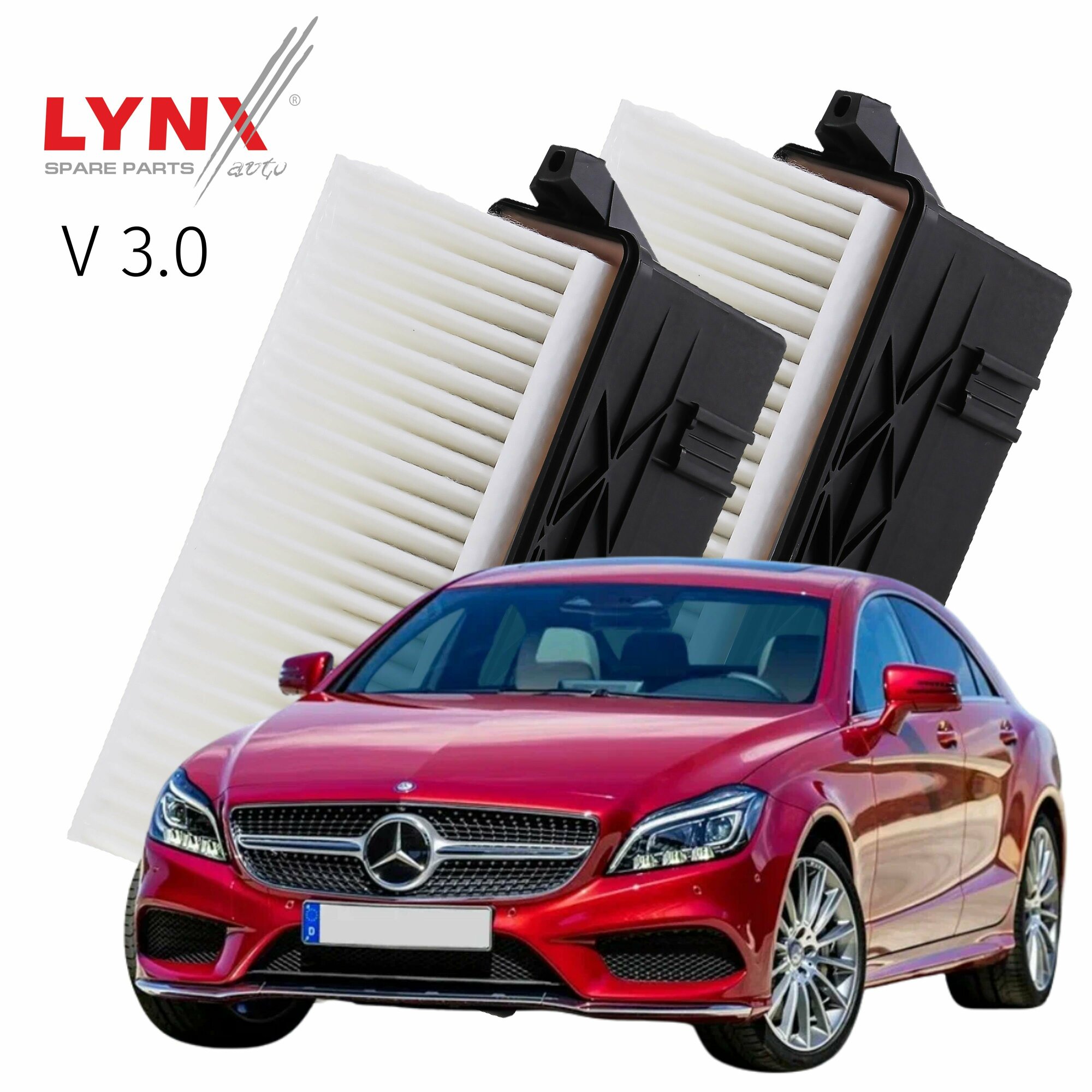 Фильтр воздушный Mercedes-Benz CLS-Class (2) / Мерседес ЦЛС-класс 2010 2011 2012 2013 2014 2015 2016 2017 V3.0 OM 642 LS DE 30 LA / 1шт LYNXauto