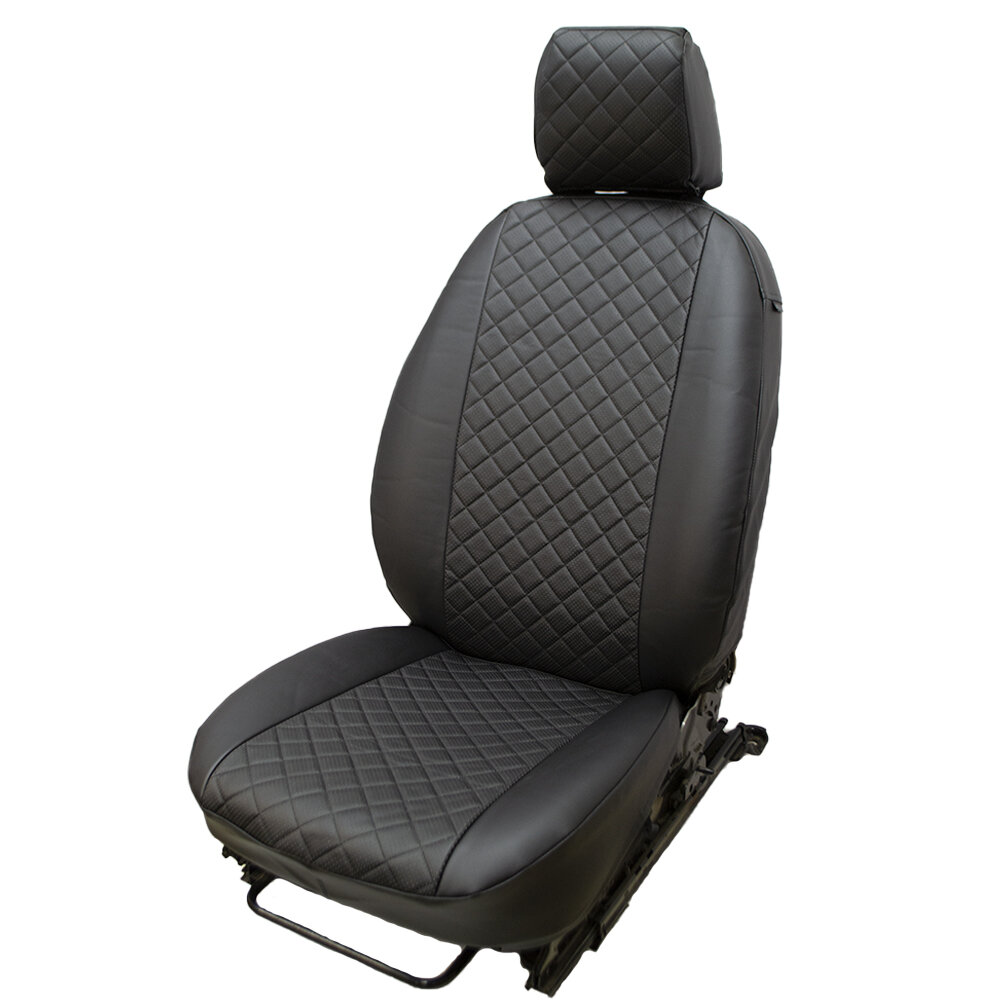 Автомобильные чехлы (Ромб) из экокожи для Chevrolet Aveo(T250) (2006-2012) , SD(седан)