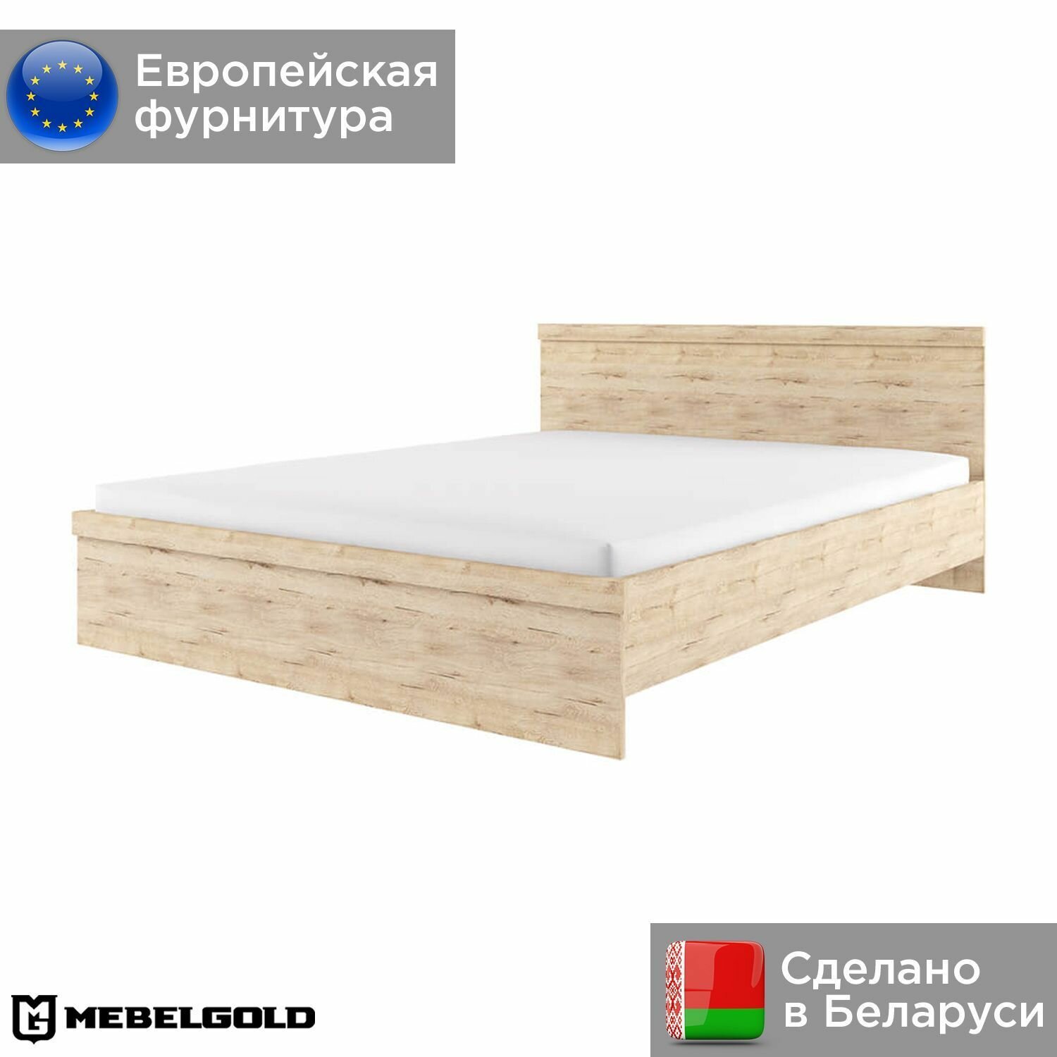 Кровать Оскар / Oskar 160 МебельГолд, 165х205х81 см