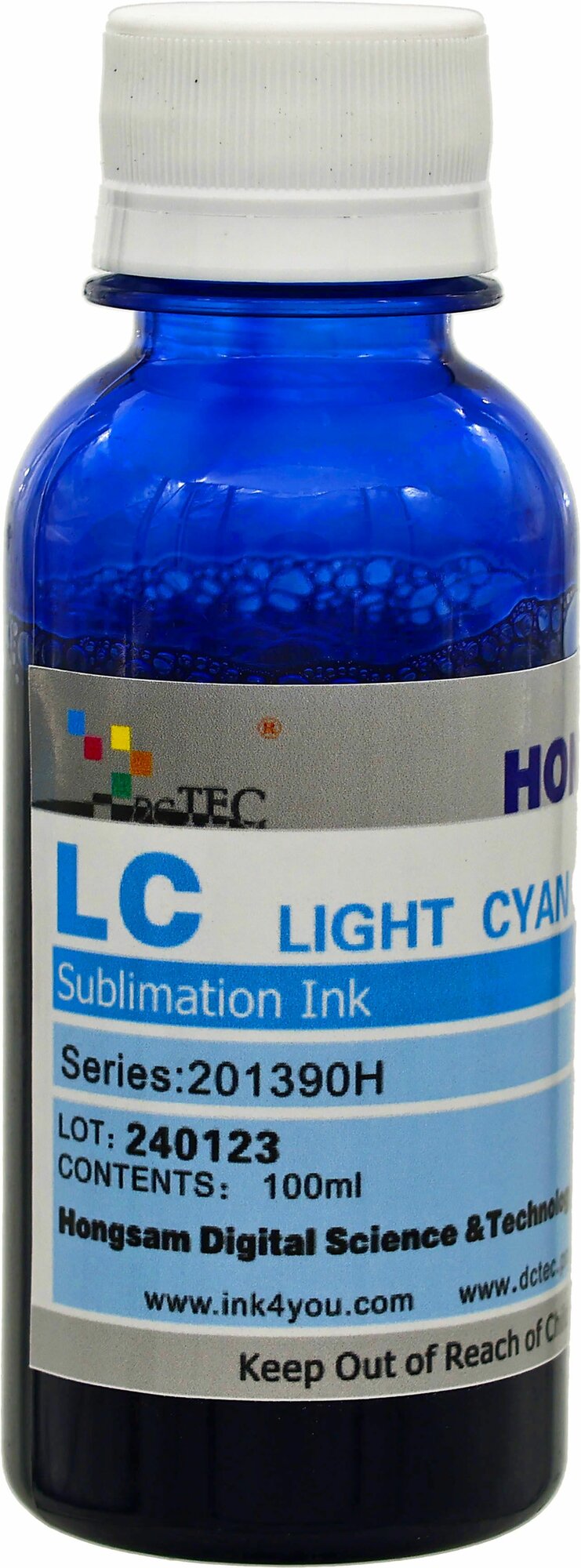 Чернила DCTec сублимационные Y203H Light Cyan (светло-голубой) 100 мл