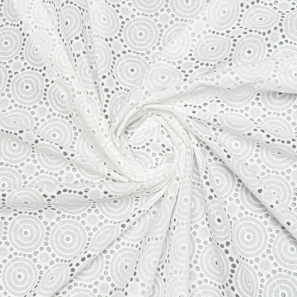 Ткань "Ткани-100", для детского белья, 100% хлопок, с вышивкой, отрез 1,4х1м