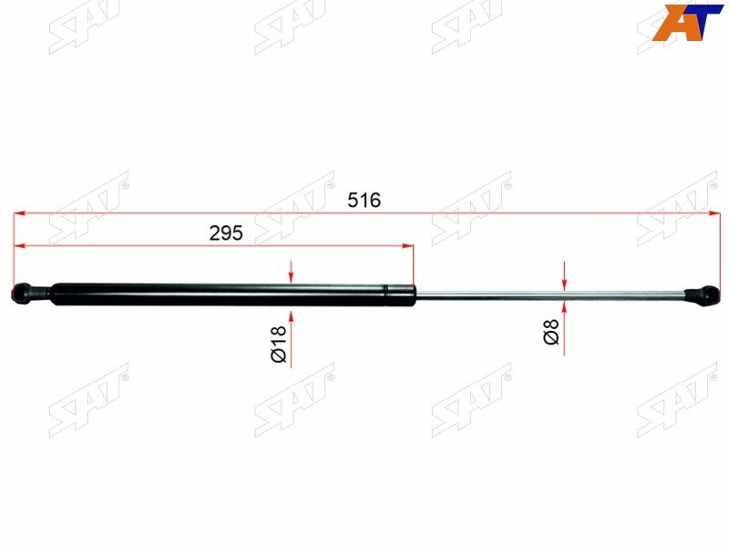 Амортизатор крышки багажника SAT ST-68960-0W242, для Toyota Prius NHW20