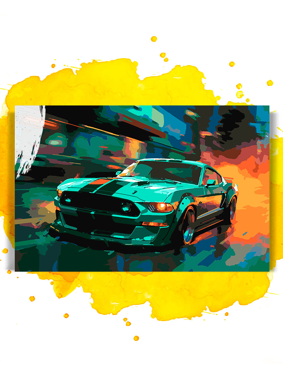 Картина по номерам на холсте Mustang GT, 40 х 60 см