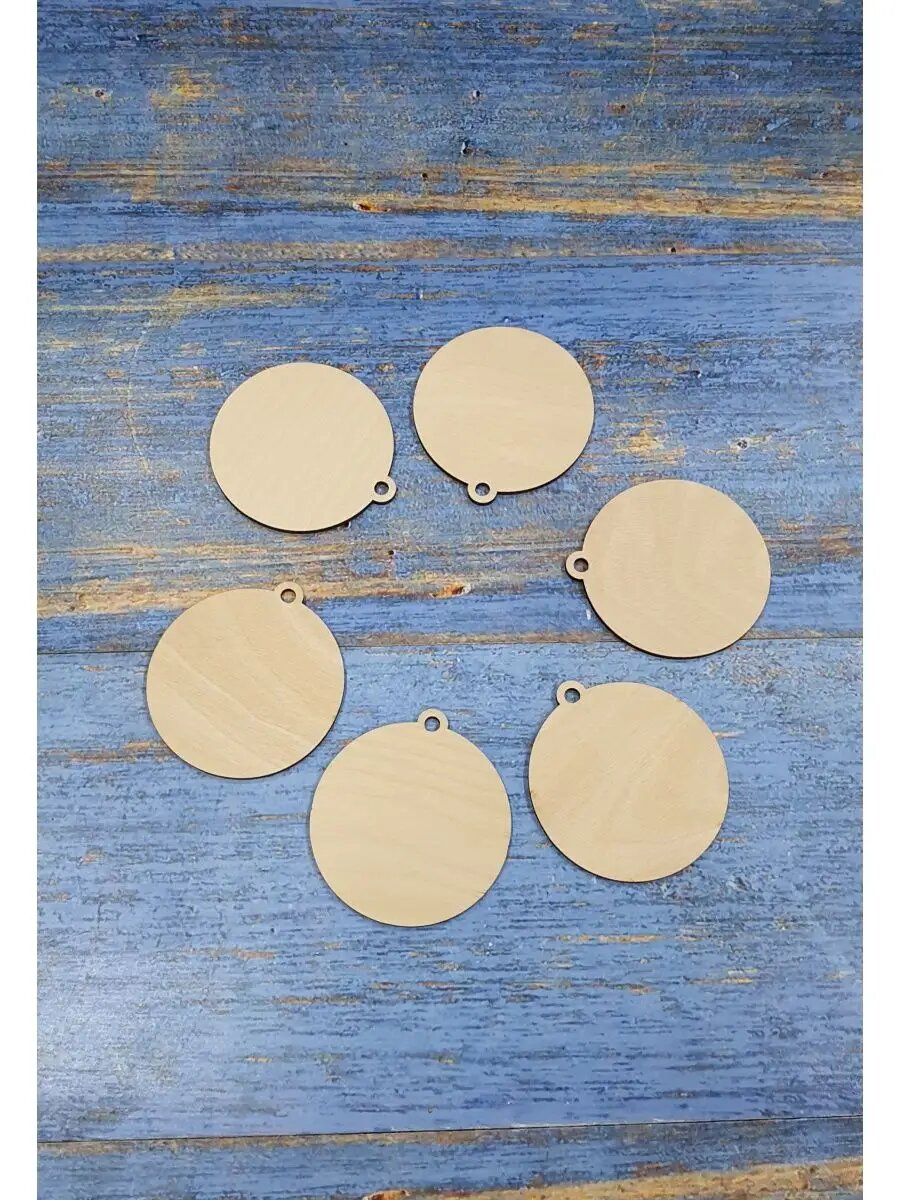 Деревянные заготовки Декупаж Шар 6 шт