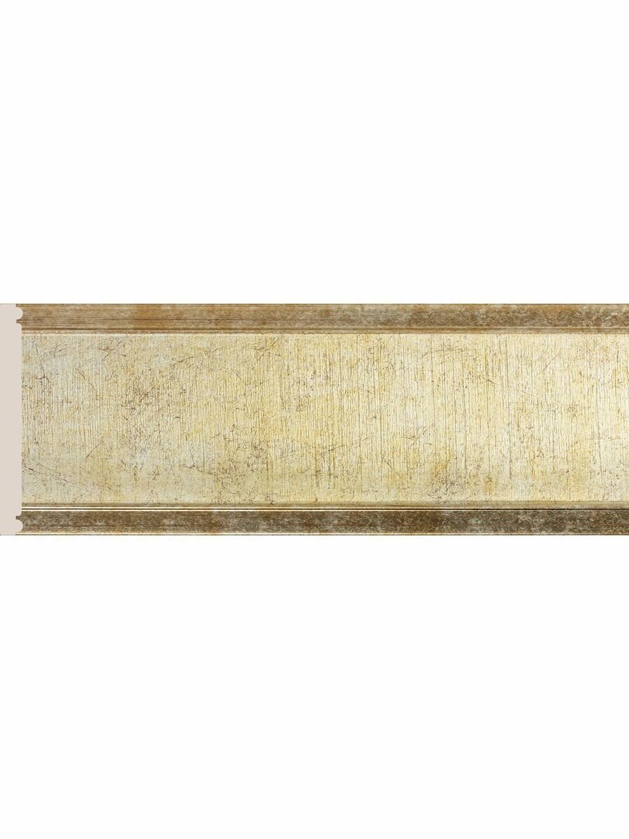 Плинтус потолочный Молдинг на стену декор, 1100х100х9 мм Античная платина- 2 шт.