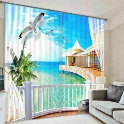 Фотошторы Без бренда "Габардин" 3D Эффект, крепление на ленте 1.5м х 2.6м, плотность 150г/м², 2 полотна