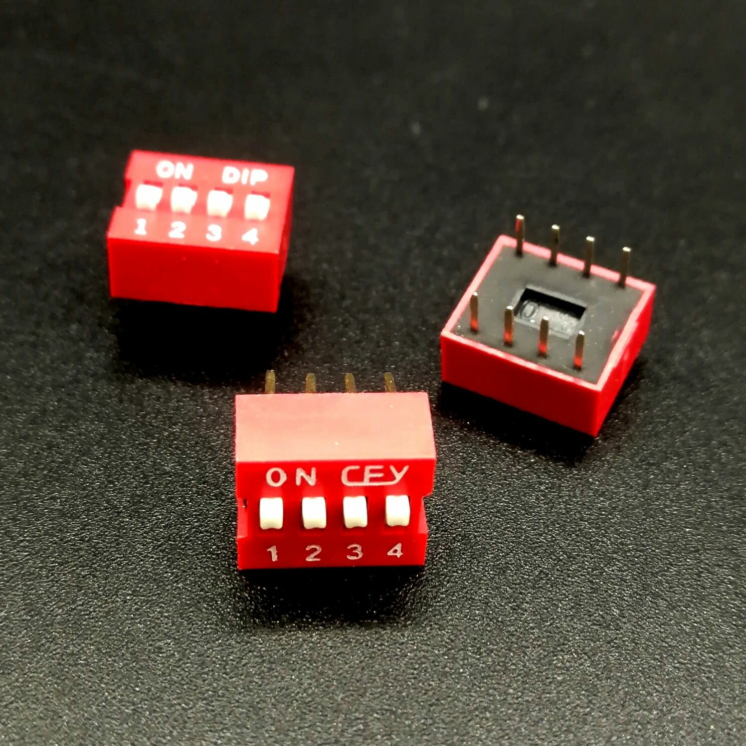 10шт DIP-переключатель SWD1-04 (DS-04) dip-переключатель Шаг контактов составляет 2.54 мм