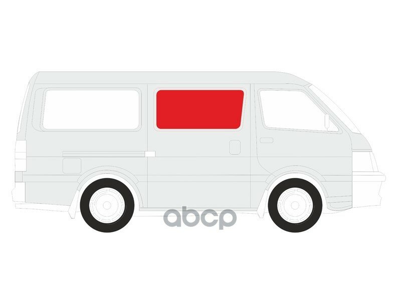 Стекло боковое опускное (Сзади/ Справа/ Цвет зеленый) Volkswagen Transporter 03-15 / Multivan 03-15 XYG арт. VW-T5 RD/RH/X