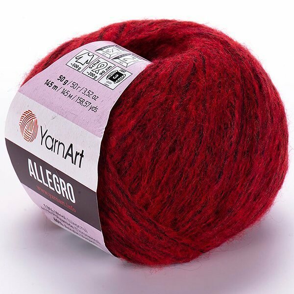 Пряжа Yarnart ALLEGRO 711 т. красный (10 мотков)