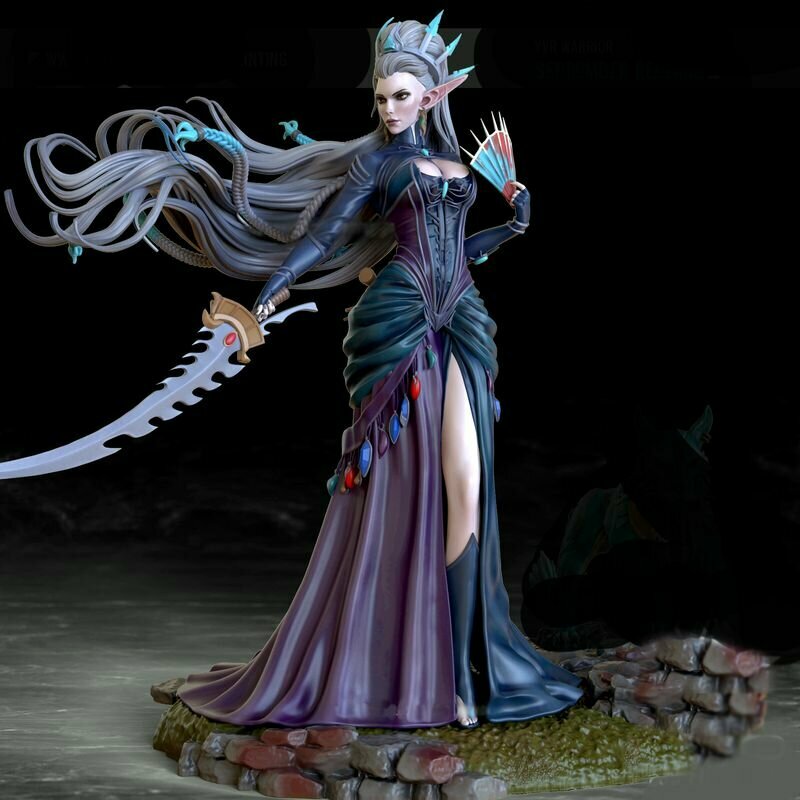 Иврайна Принцесса Эльф "Дщерь Теней" , Эльдар, эмиссар (55мм) Princess Yvraine of Avelorn миниатюра для DnD (ДнД) и других Настольных игр( НРИ, Варгеймов или РПГ), фентези тематика