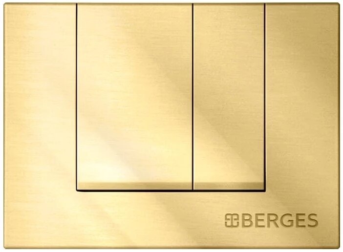 Кнопка смыва Berges Novum S9 040049M для инсталляции, золотой матовый