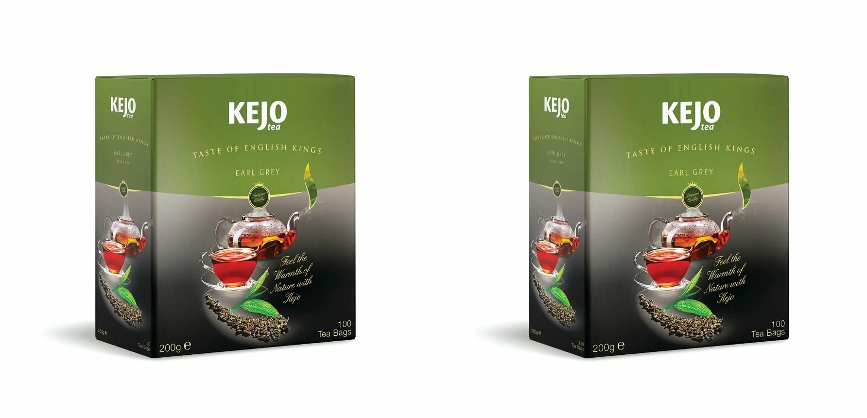 KEJO Чай Earl Grey, 100 пак, 2 шт
