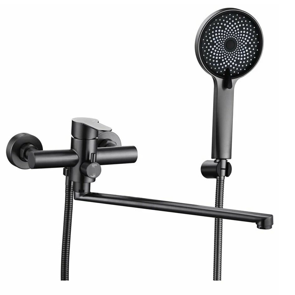 Смеситель для ванны Fmark FS8225Q, графит