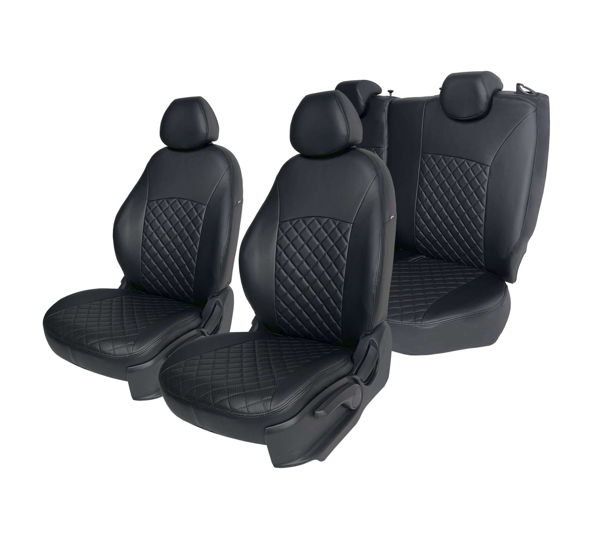 Чехлы на сиденья OPEL Astra H 2004-2014 г. Седан/ Хэтчбек Раздельная спинка заднего ряда 60/40, сиденье сплошное.