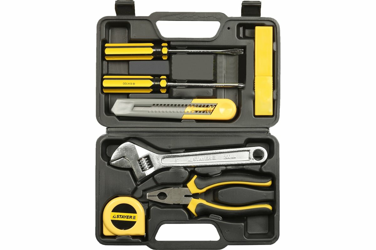 STAYER 2205-H8 Универсальный ремонтный набор для дома и мастерской с инструментами