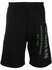 Шорты Alexander McQueen Шорты с логотипом, размер S, black/black