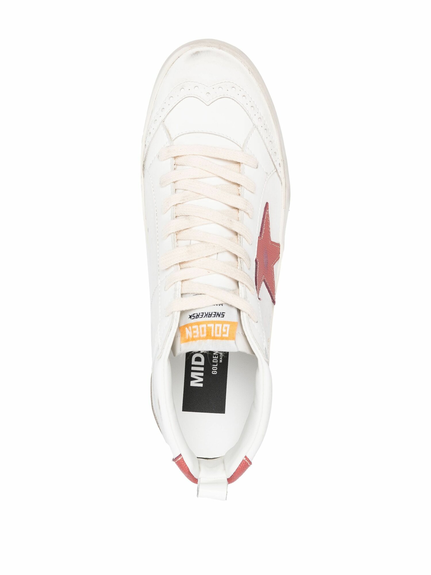 Кроссовки Golden Goose Mid Star, размер 39, бежевый/белый — фото 1