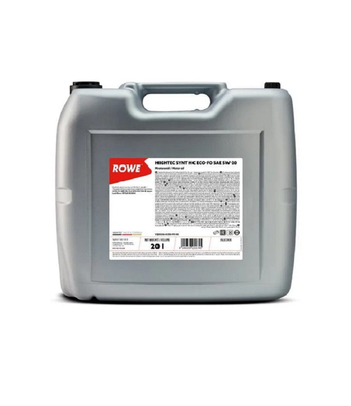 Моторное масло синтетическое ROWE Hightec Synt HC ECO-FO SAE 5W-20, 20 литров