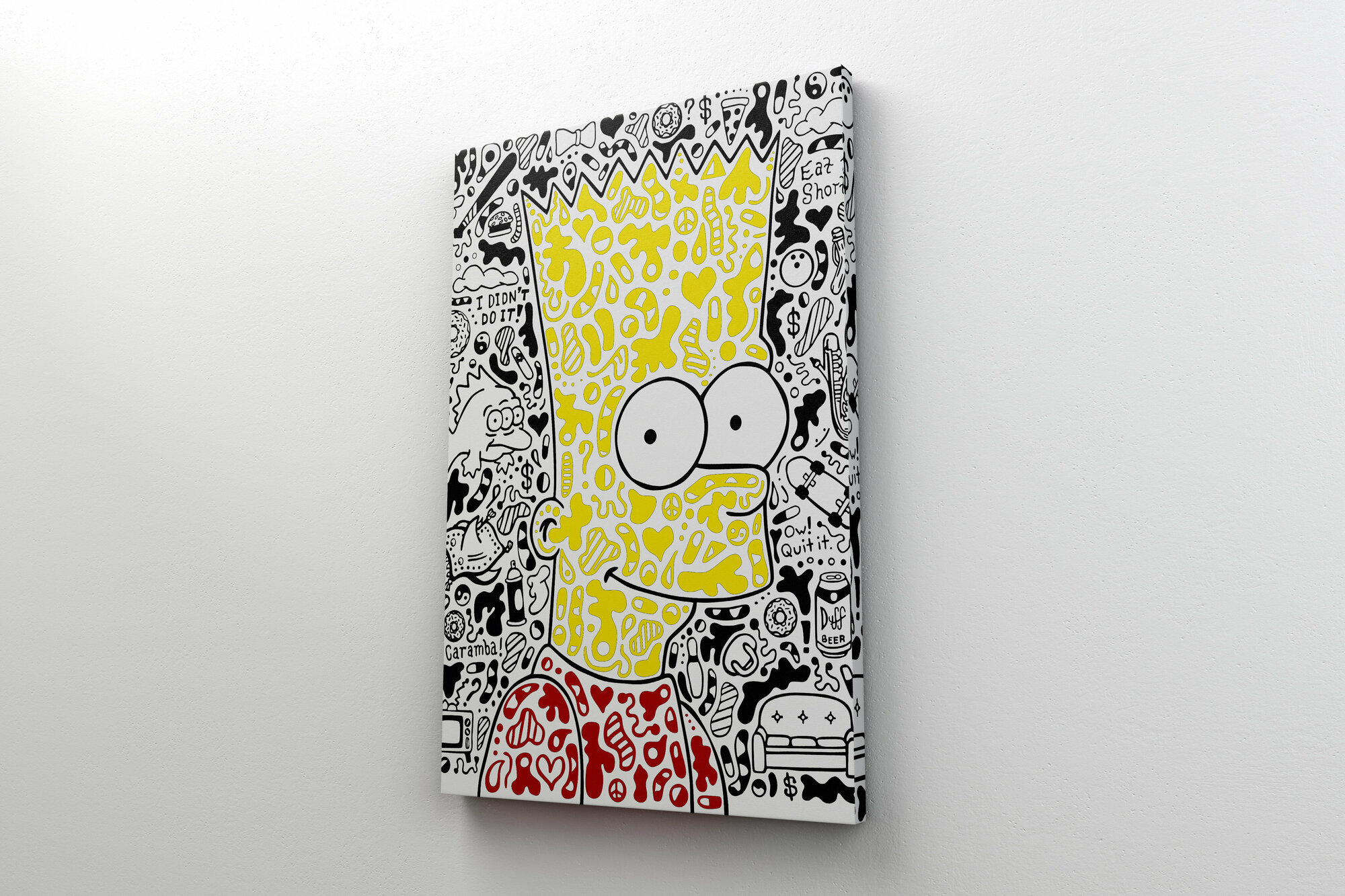 Картина на холсте с подрамником 30х40см, Симпсоны, арт The Simpsons Bard. Картина, которая украсит интерьер комнаты, подчеркнет современный стиль Вашего жилья. Экологически безопасные материалы. Сделано в России.