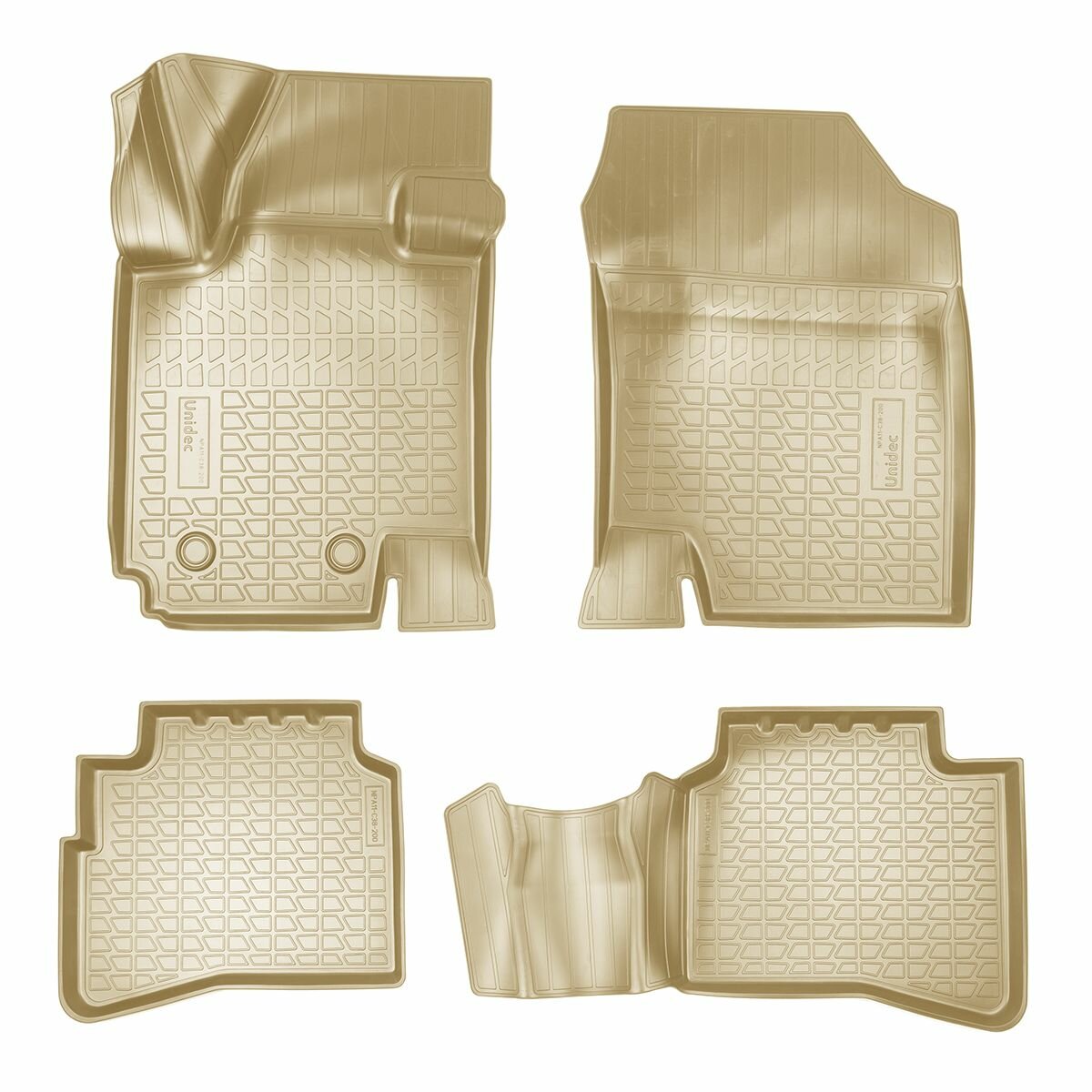 Ковры в салон Norplast/Unidec для москвич 3 (2022-) Полиуретан, Бежевый, арт. NPA11-C38-200-1-B (Бежевый)