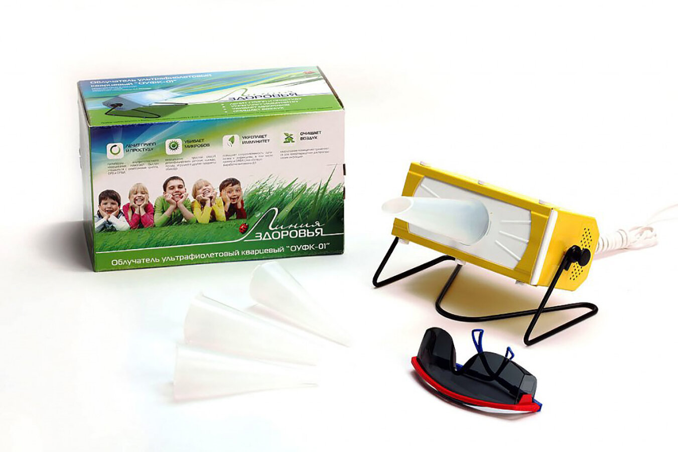 Облучатель ультрафиолетовый кварцевый семейный бактерицидный, облучатель Солнышко
