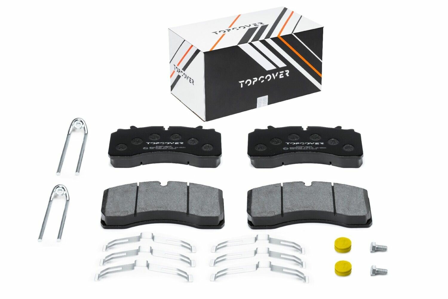 Колодки тормозные задние дисковые комплект, подходит для SAF Holland SKRS Saf Skrs, T02978005, TOPCOVER