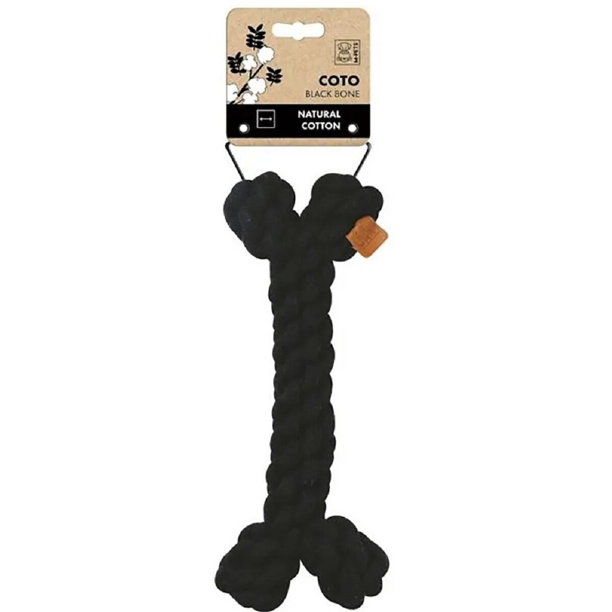 M-PETS Игрушка для собак косточка черная 30 см, хлопок