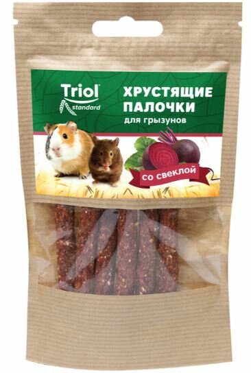 Triol Лакомство Standard для грызунов, хрустящие палочки со свеклой, 30 гр 0.03 кг