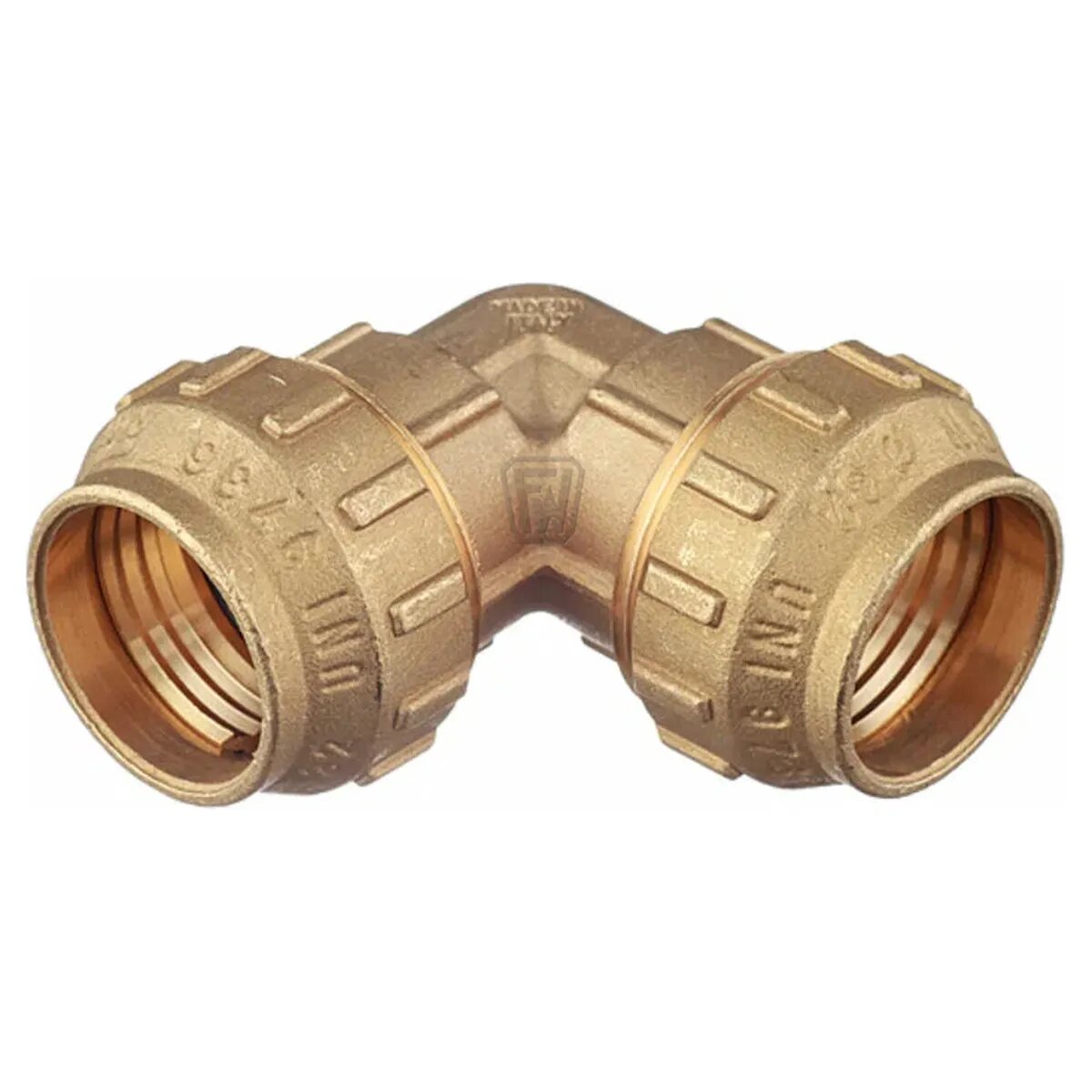 Угол ПНД Tiemme 32x32, соединительный фитинг 90 градусов, латунь, Италия