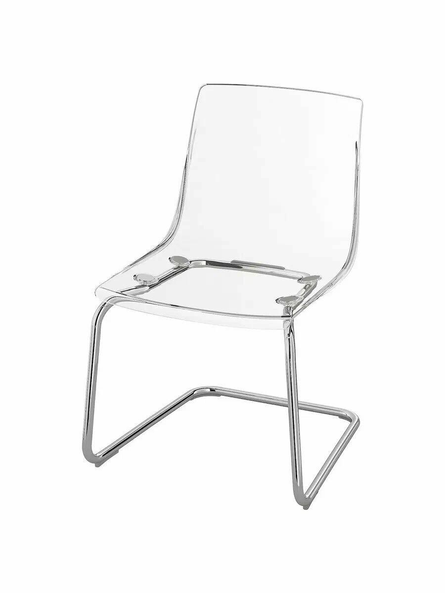 TOBIAS Стул IKEA, прозрачный/хромированный (90355874)