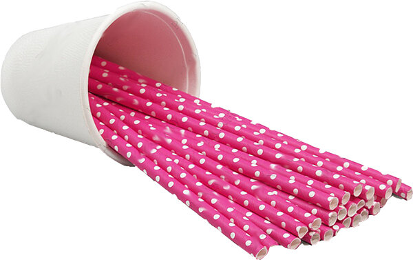 Трубочки для кейкпопсов Фуксия 25 шт. (Набор из 3 шт.)