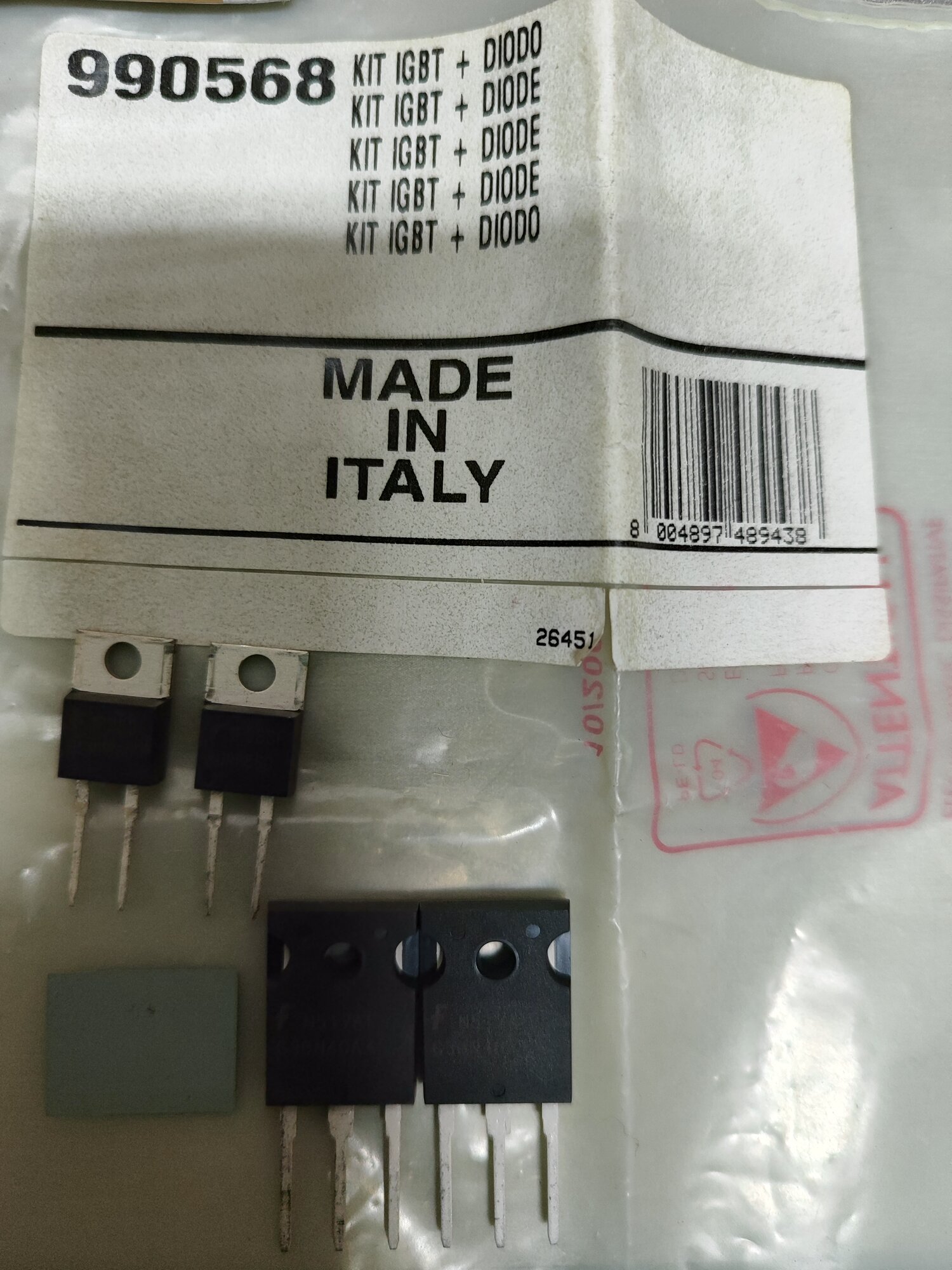 Комплект диодов и транзисторов для сварочного аппарата 990568