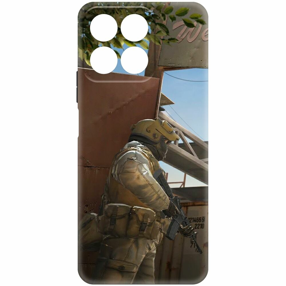 Чехол-накладка Krutoff Soft Case Cтандофф 2 (Standoff 2) - Rust для Honor X7c черный