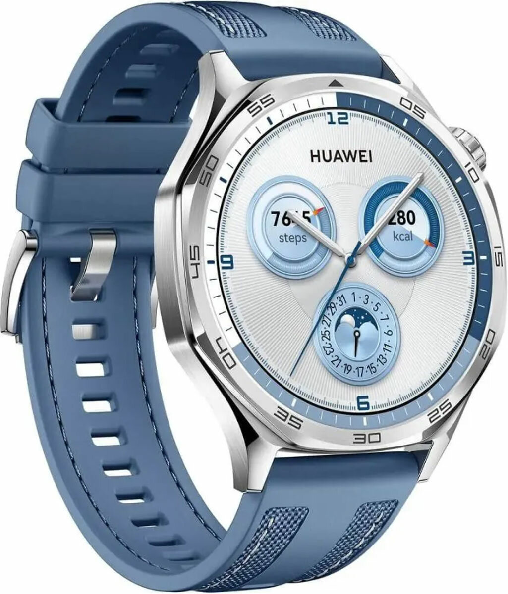 Huawei Смарт-часы HUAWEI WATCH GT 5 Blue Aluminum Case, Blue Woven Strap(Vili-B19W)
