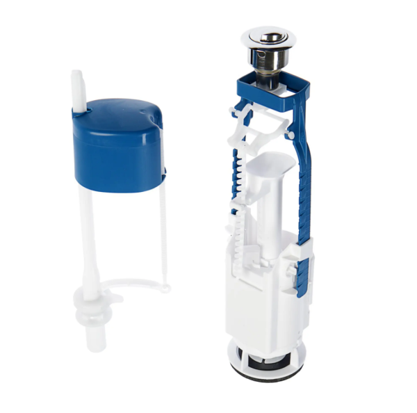 Арматура смывная для бачка 2-х кнопочная НИЖ. подводка