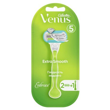 Станок для бритья Gillette Venus Extra Smooth Embrace 1шт + 2 кассеты