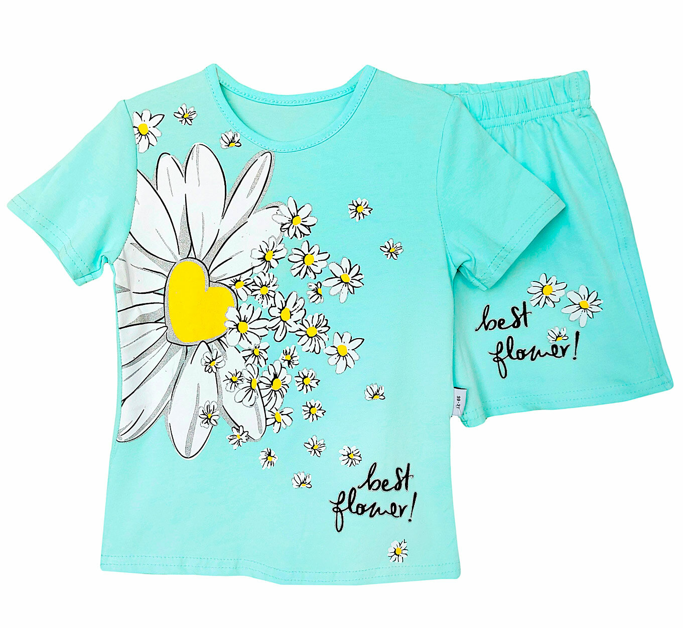 Комплект одежды Детский трикотажный комплект футболка и шорты для девочек