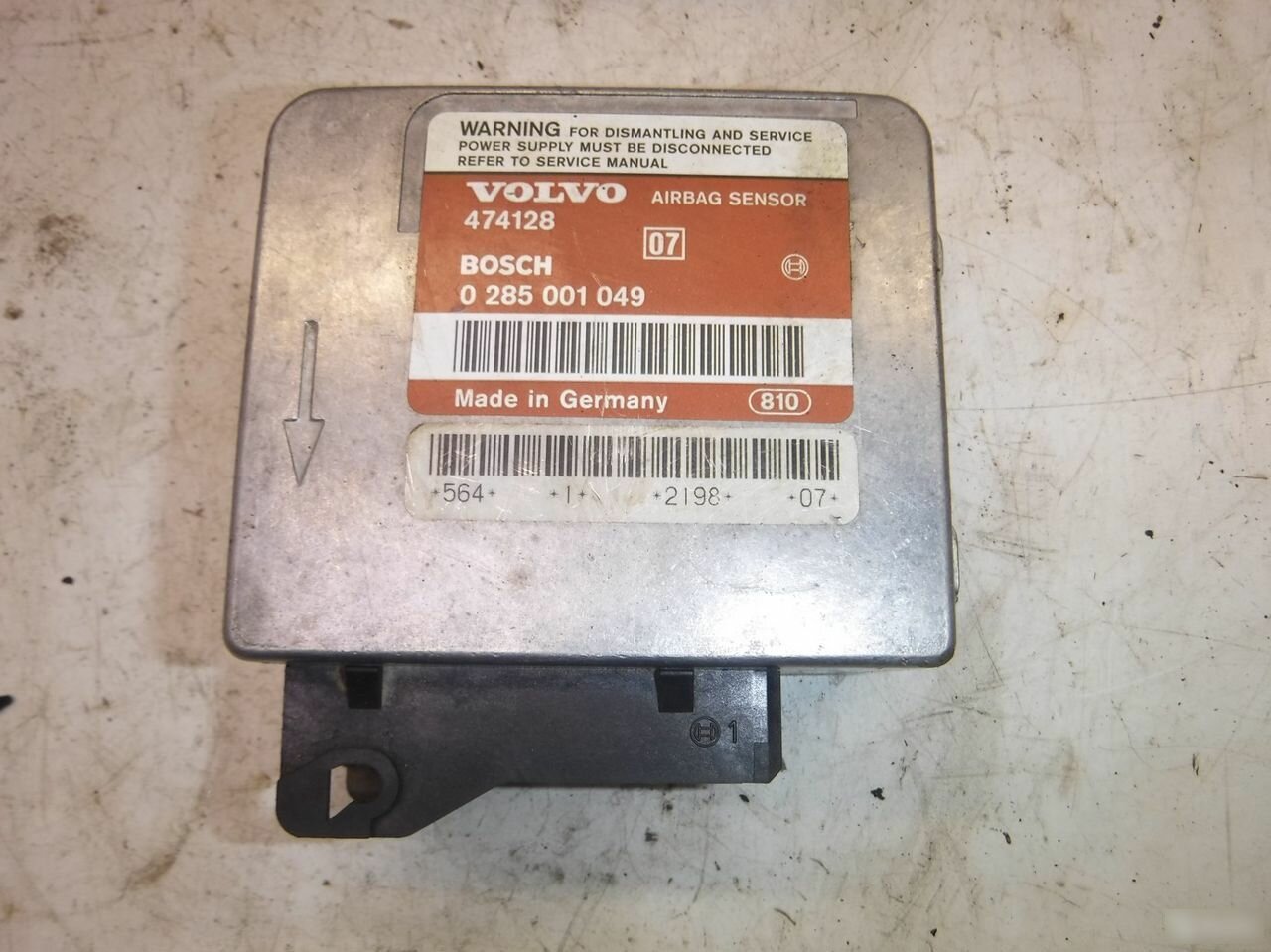 Блок управления AIRBAG Volvo 460 I (1988—1997) 3474128 0285001049