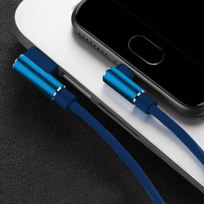 Синий кабель USB Type-C 3 м для быстрой зарядки