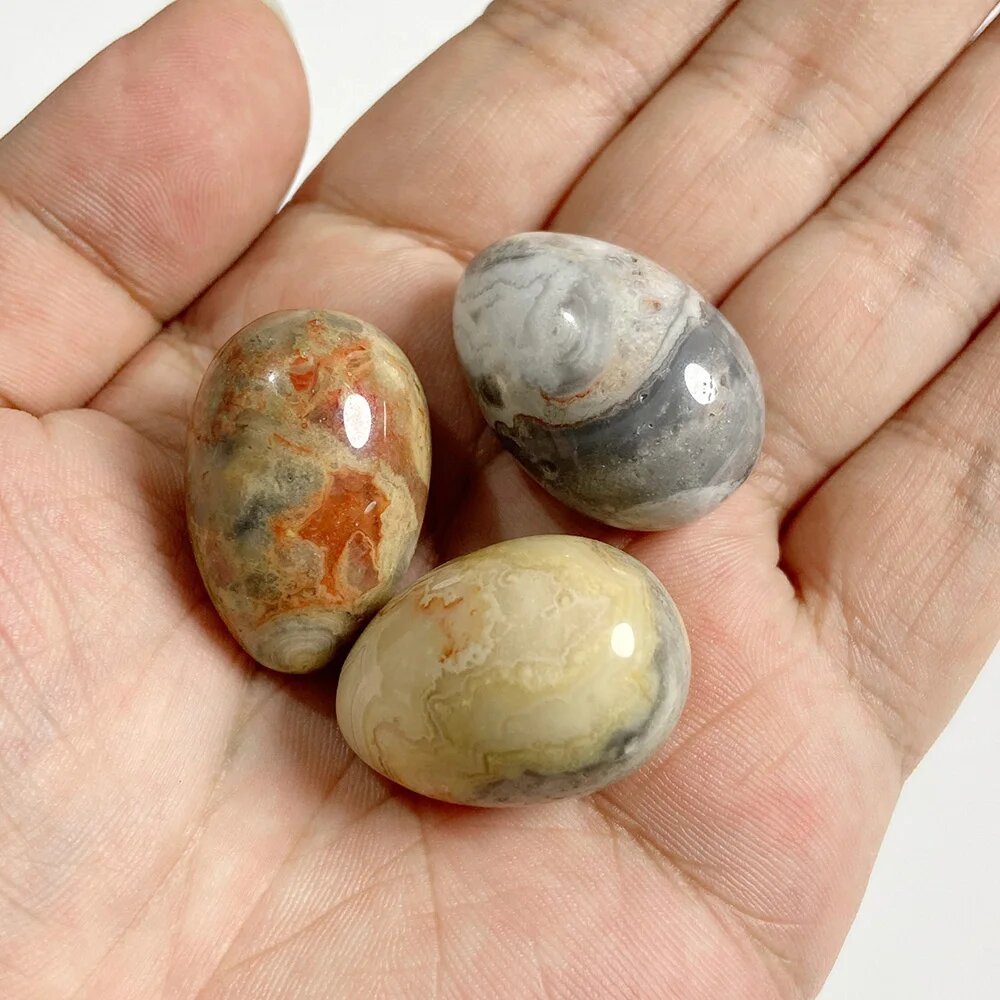 Яйцо из Crazy Agate, 2 pieces, NO.19