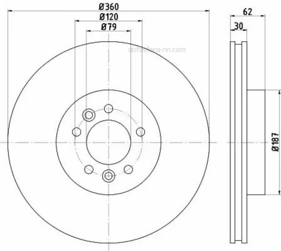 TEXTAR 92283205 Диск тормозной передний LAND ROVER DISCOVERY V 2016-> /VENT D=360MM TEXTAR 92283205