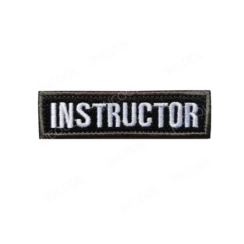 Нашивка с вышивкой INCOOL INSTRUCTOR 9.5X2.6 см Black