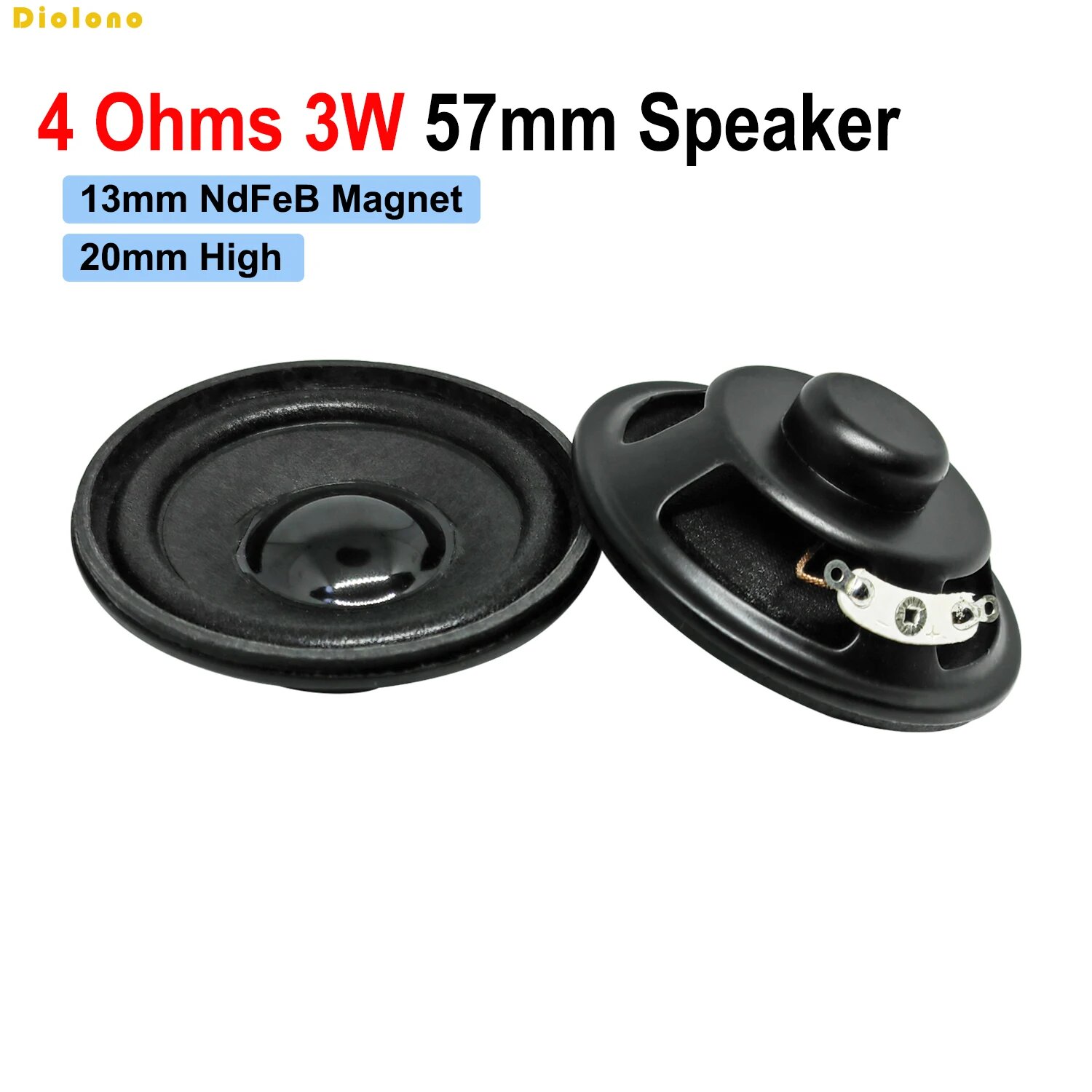 ДиоИоно акустический динамик 4 Ом черный 1pcs 57mm Speaker