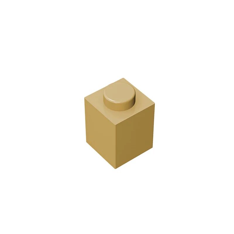 Пластиковый кубик Lego 1x1, цвет 5-tan
