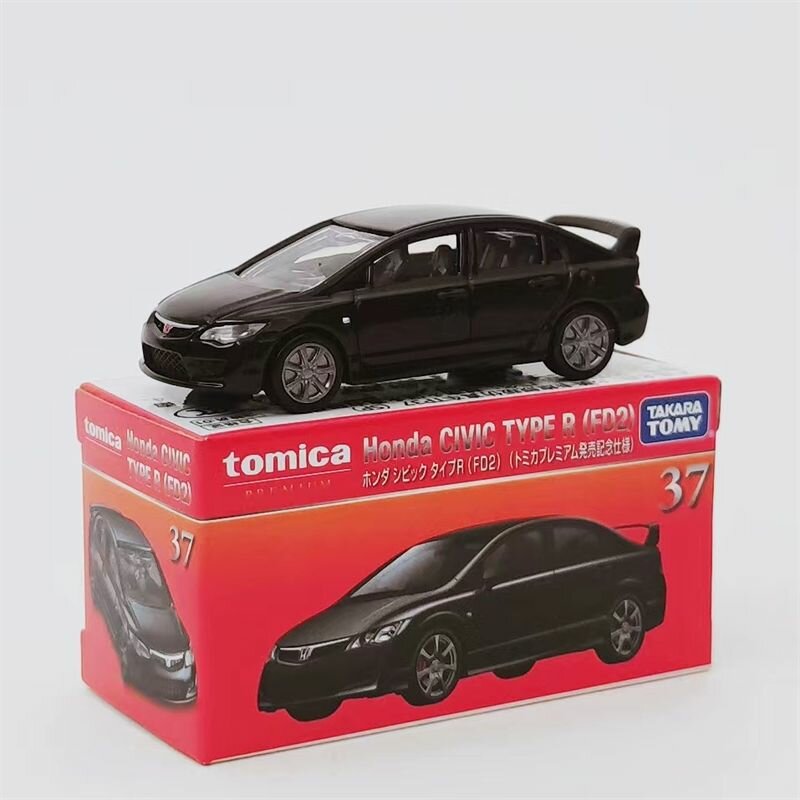 Машинка TOMICA TOMY 1/64 TP37 Honda Civic Type R (FD2) First Black Simulation Die-cast Alloy Car Model Toy Collection Gift