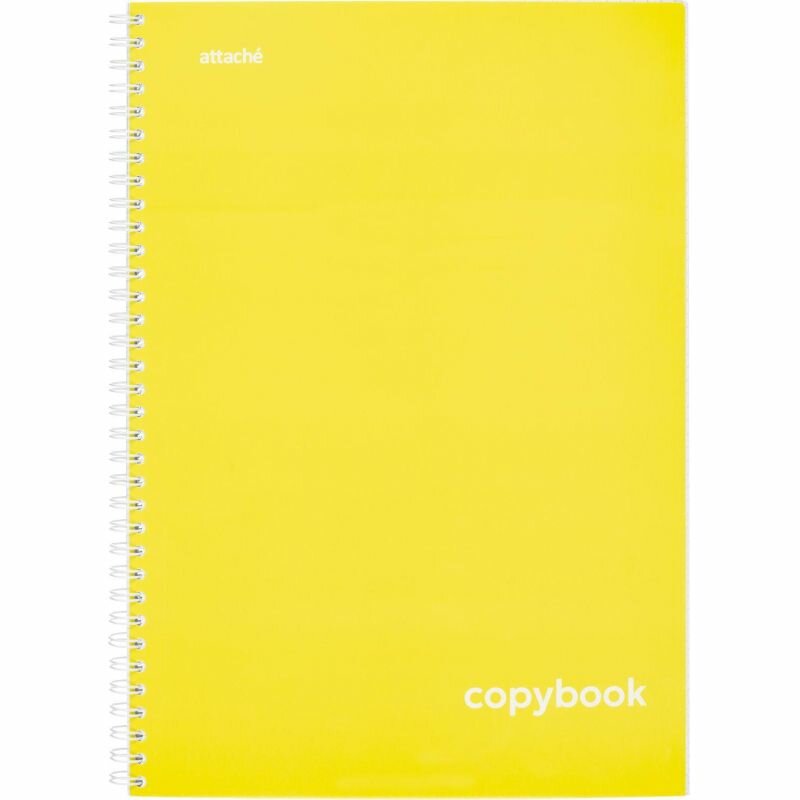 Бизнес-тетрадь А4 96л Attache Акварель желтый, клетка, гребень, картон