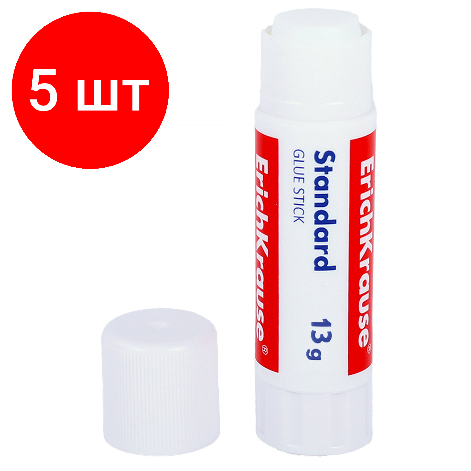 Комплект 5 шт, Клей-карандаш ERICH KRAUSE EasyStick, 13 г, 48030