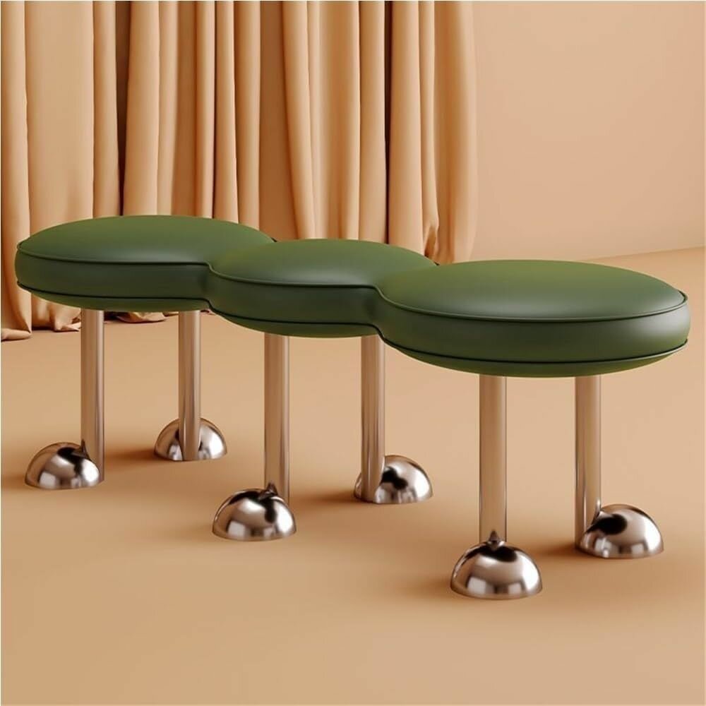 Скамья для ног, мягкая входная скамейка, табурет для пеленания обуви с металлическими ножками
